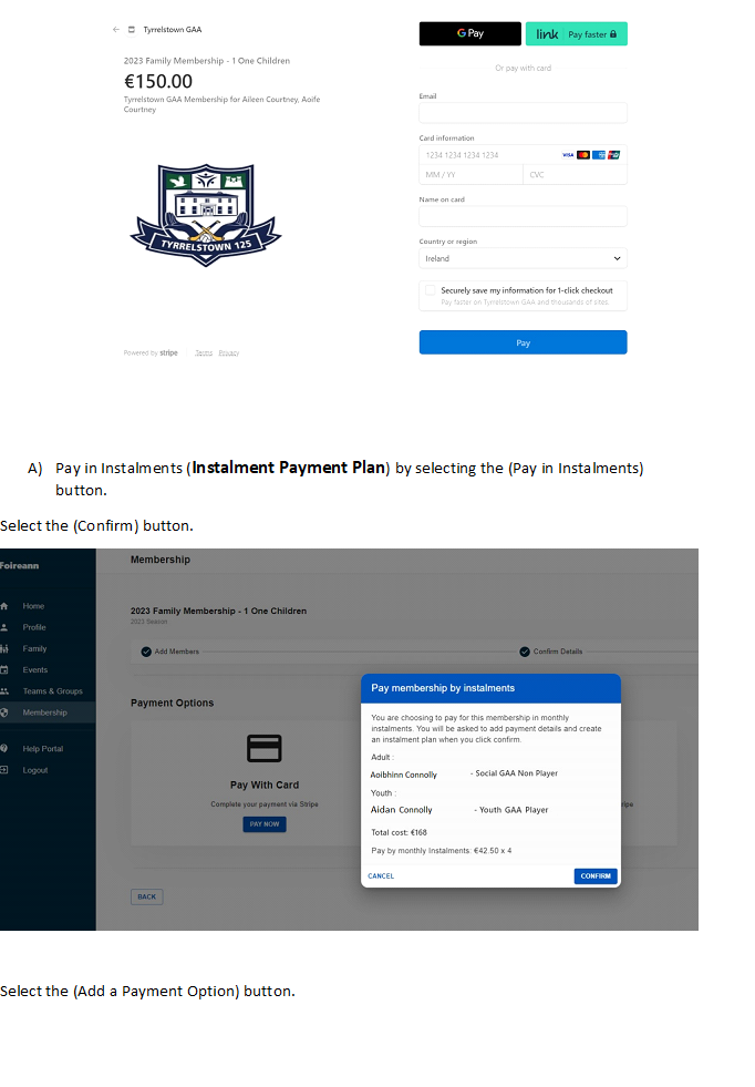Membership Registration – Tyrrelstown GAA